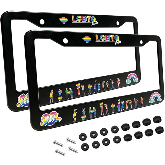 Other | 2 Pc Lgbtq Pride License Plate Covers | Poshmark